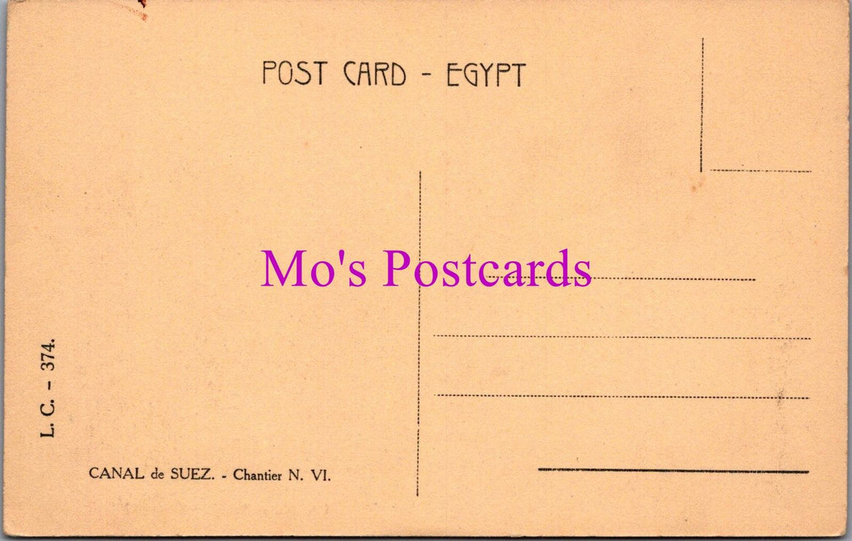Egypt Postcard - Canal of Suez, Chantier No VI, Shipping, Boats ...